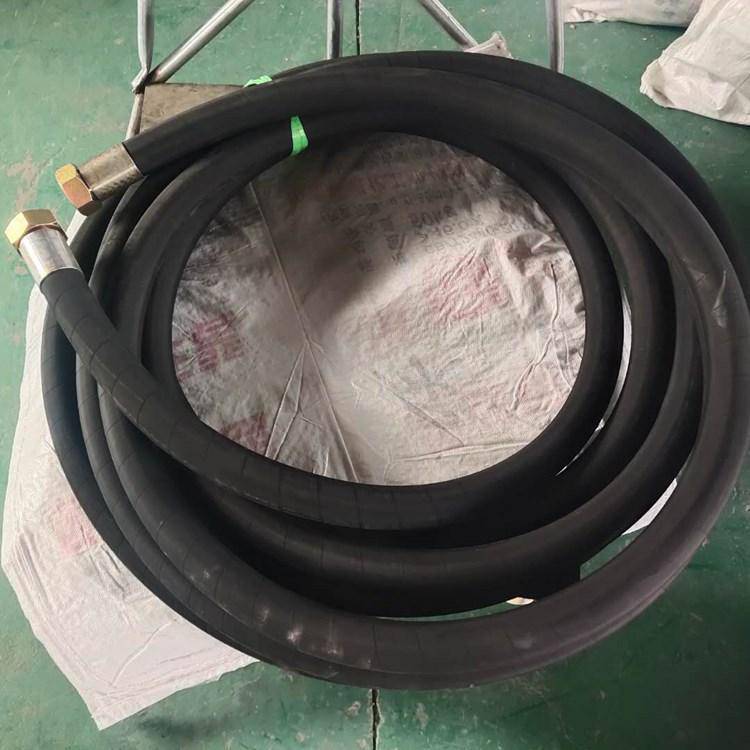 宏禄 DN19 双层钢丝胶管 高压编织液压油管总成 黑色橡胶软管 产品关键词:dn19橡胶软管;DN19软管