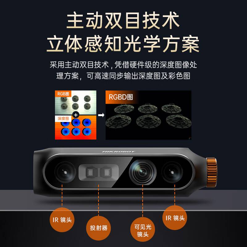 Hikrobot海康双目感知相机MV-EB435i RGBD镜头 深度相机摄像头